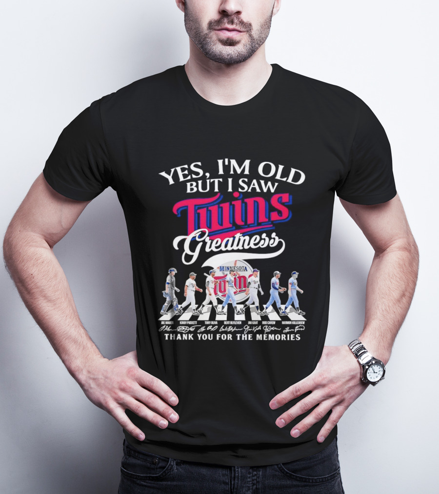 Minnesota Twins Greatness Signatures Thank You For The Memories T-Shirt