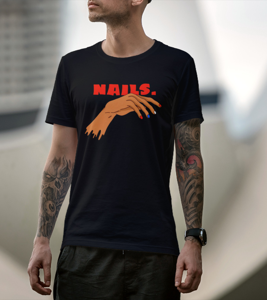Nails Red Blue White OKC Thunder T-Shirt