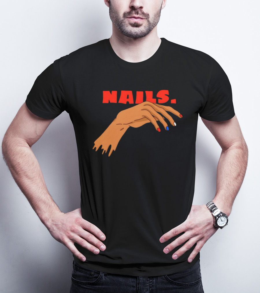 Nails Red Blue White OKC Thunder T-Shirt