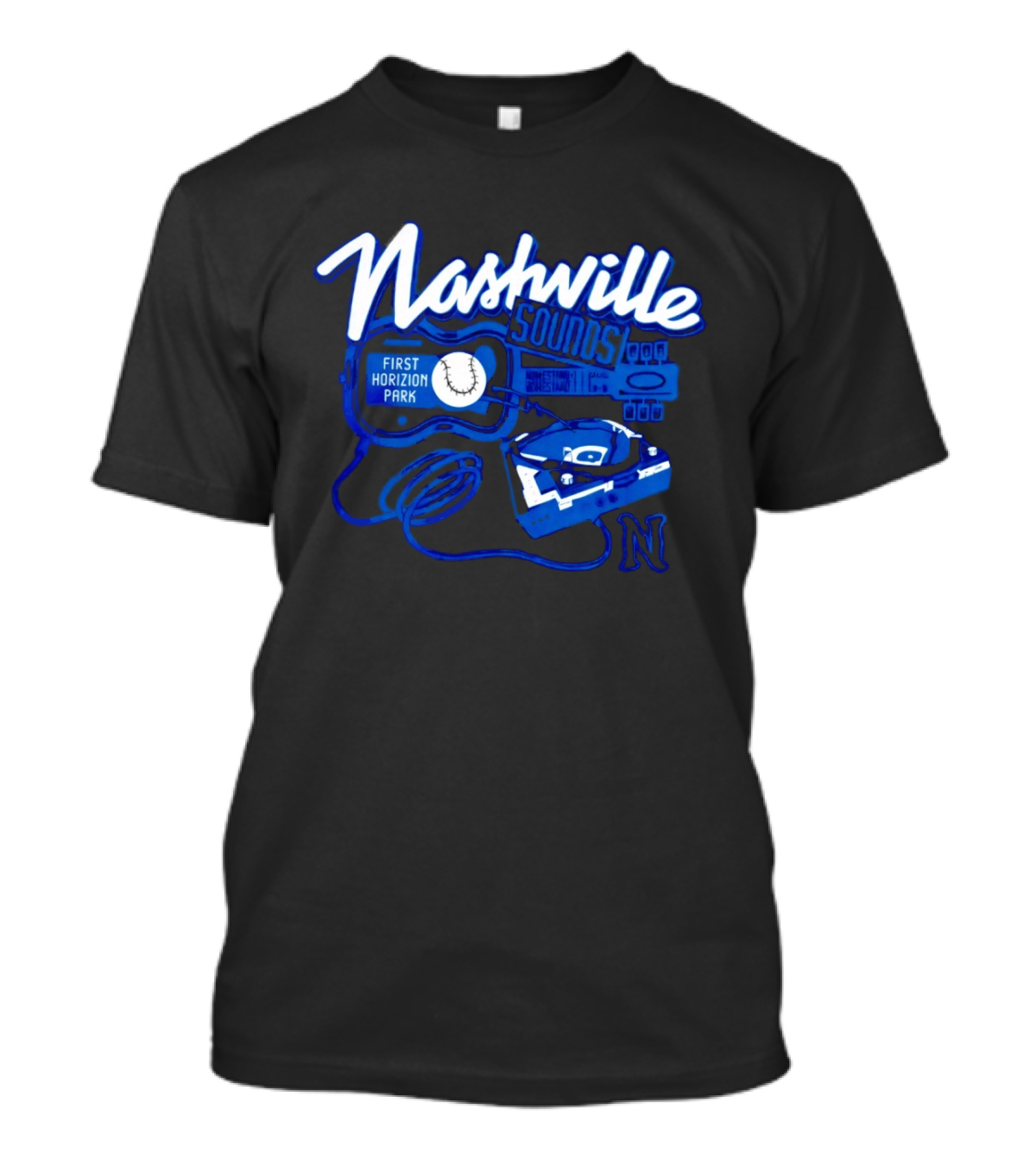 Nashville Sounds First Horizon Park Guitar Music T-Shirt