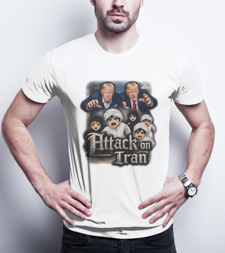 Attack On Iran Trump Manga Style Sarcastic Anime Meme T-Shirt