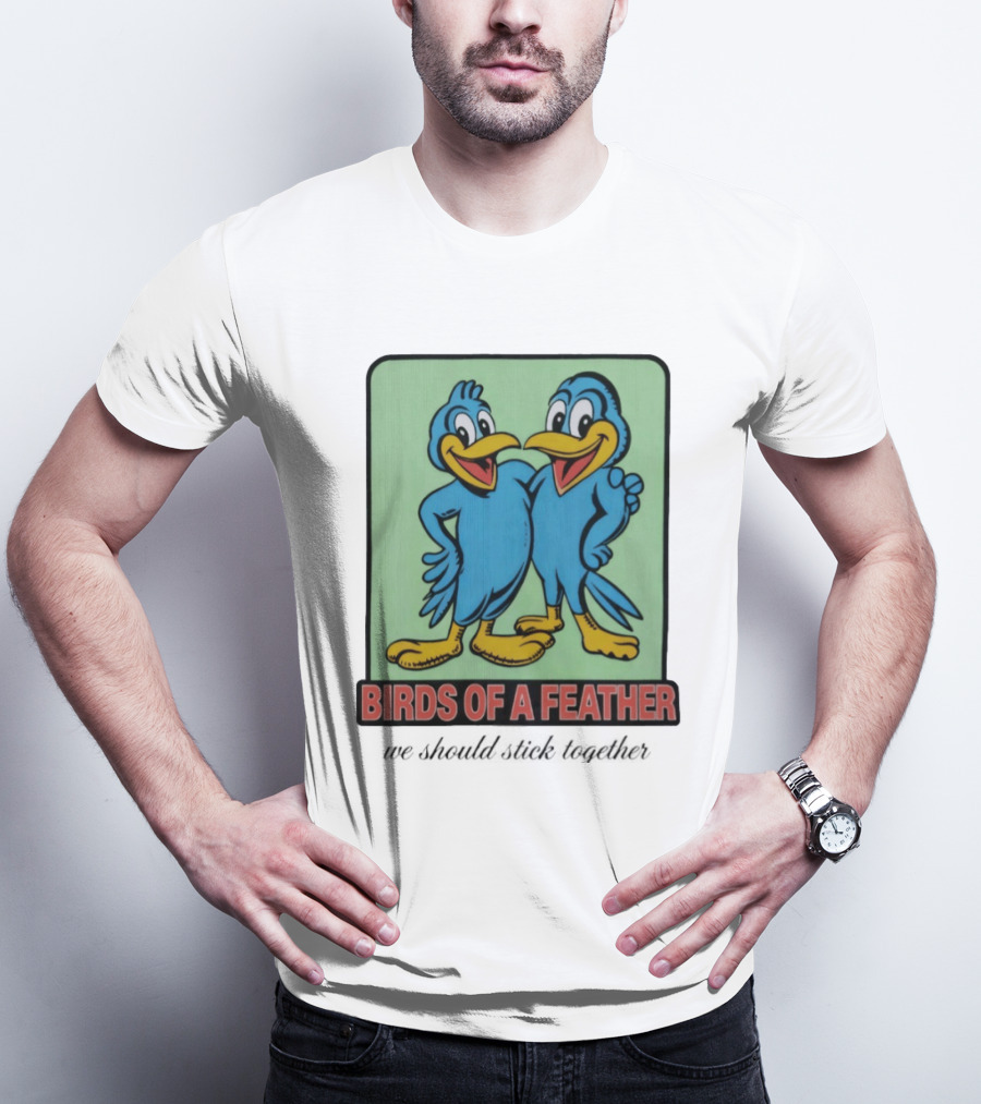 Billie Eilish Birds Of A Feather We Should Stick Together Vintage Cartoon Clothing T-Shirt