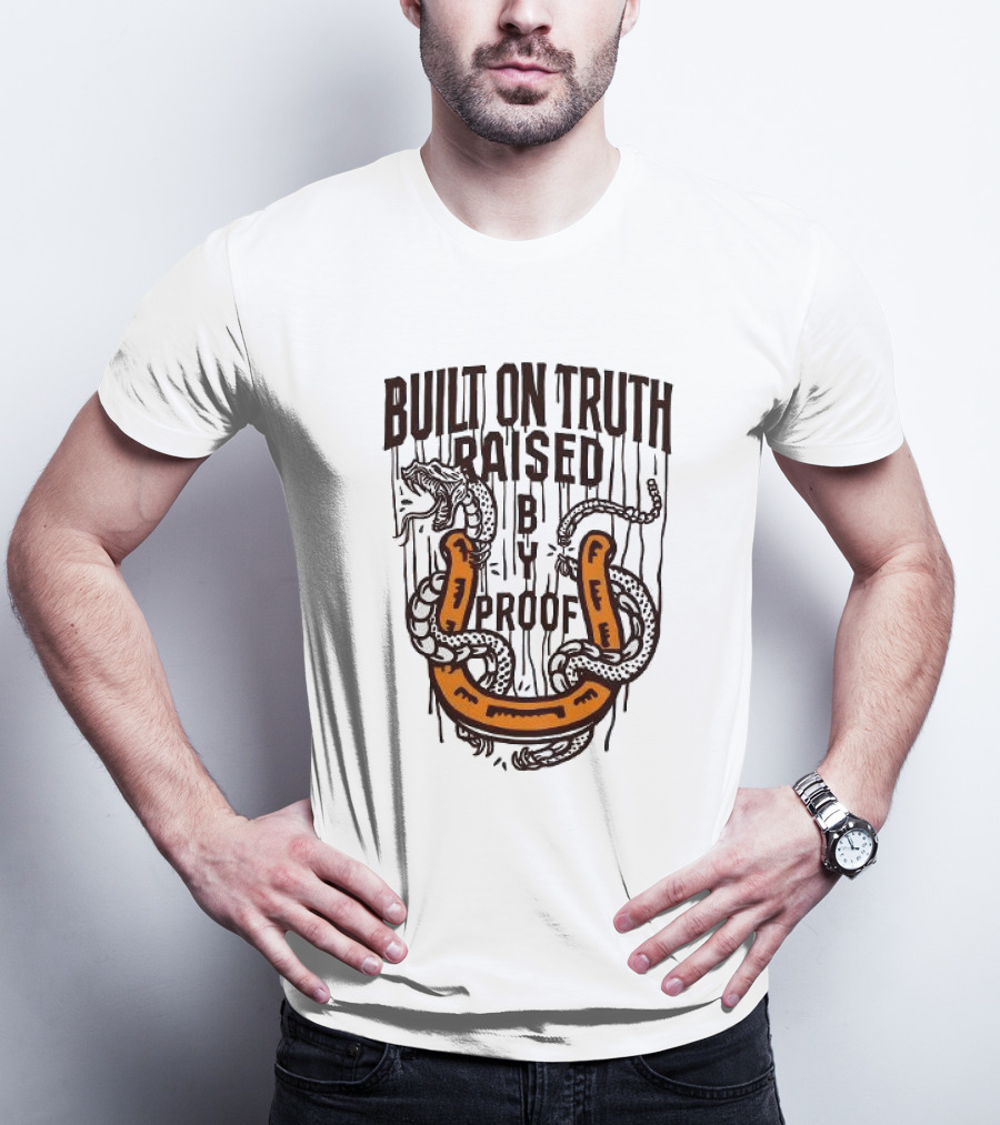 Built On Truth Raised By Proof Snake Wrapped Around Horseshoe T-Shirt