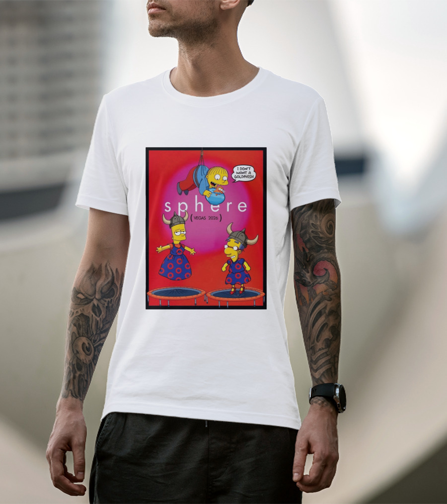 Phish X Simpsons Sphere Vegas 2026 Tour Goldfish Boogie New Springfield T-Shirt