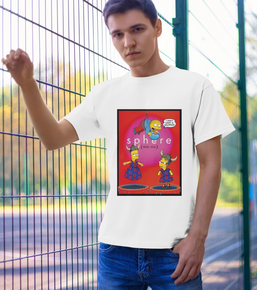 Phish X Simpsons Sphere Vegas 2026 Tour Goldfish Boogie New Springfield T-Shirt