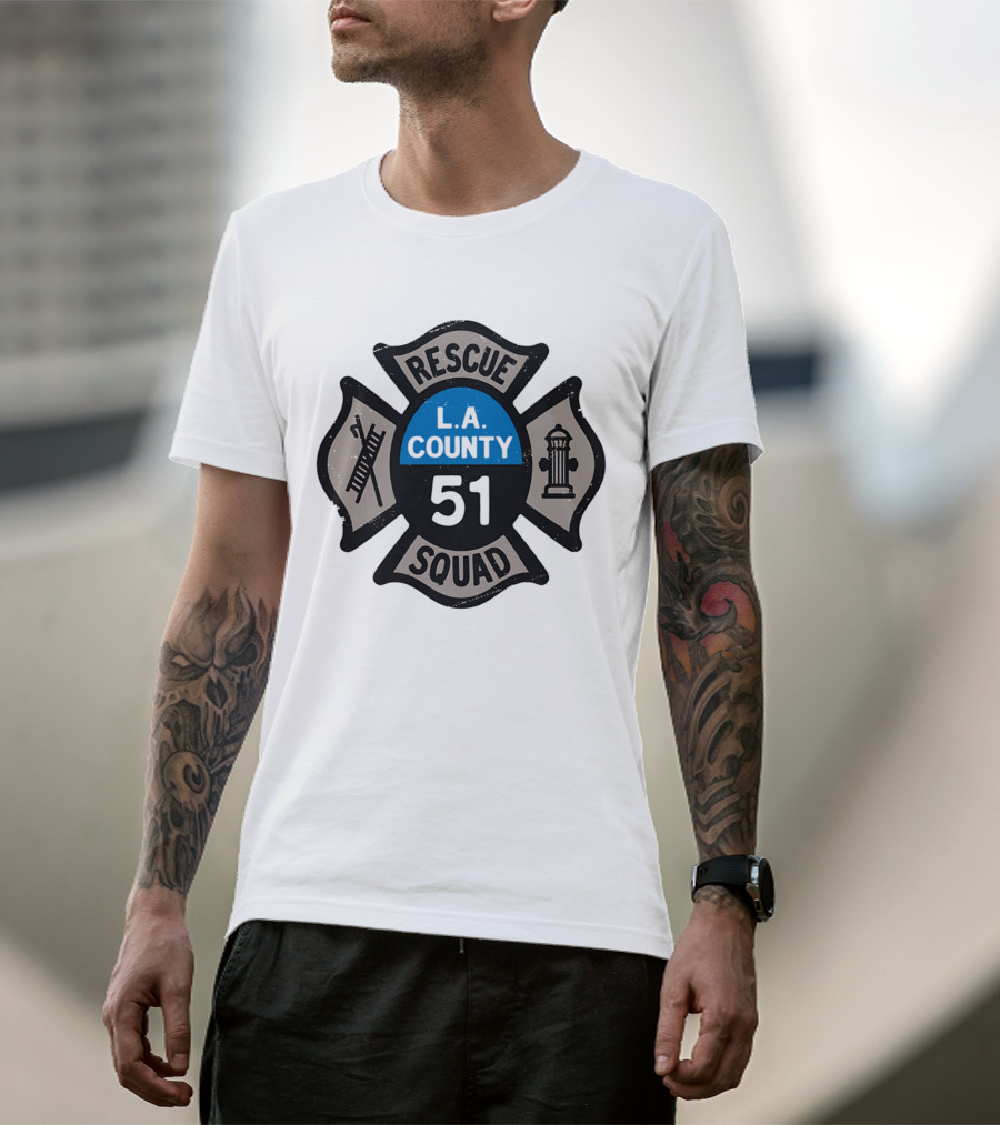L.A. County Rescue Squad 51 Firefighter T-Shirt