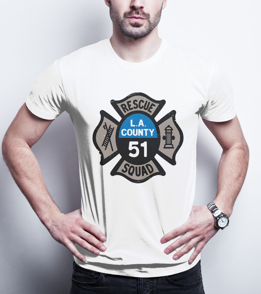 L.A. County Rescue Squad 51 Firefighter T-Shirt