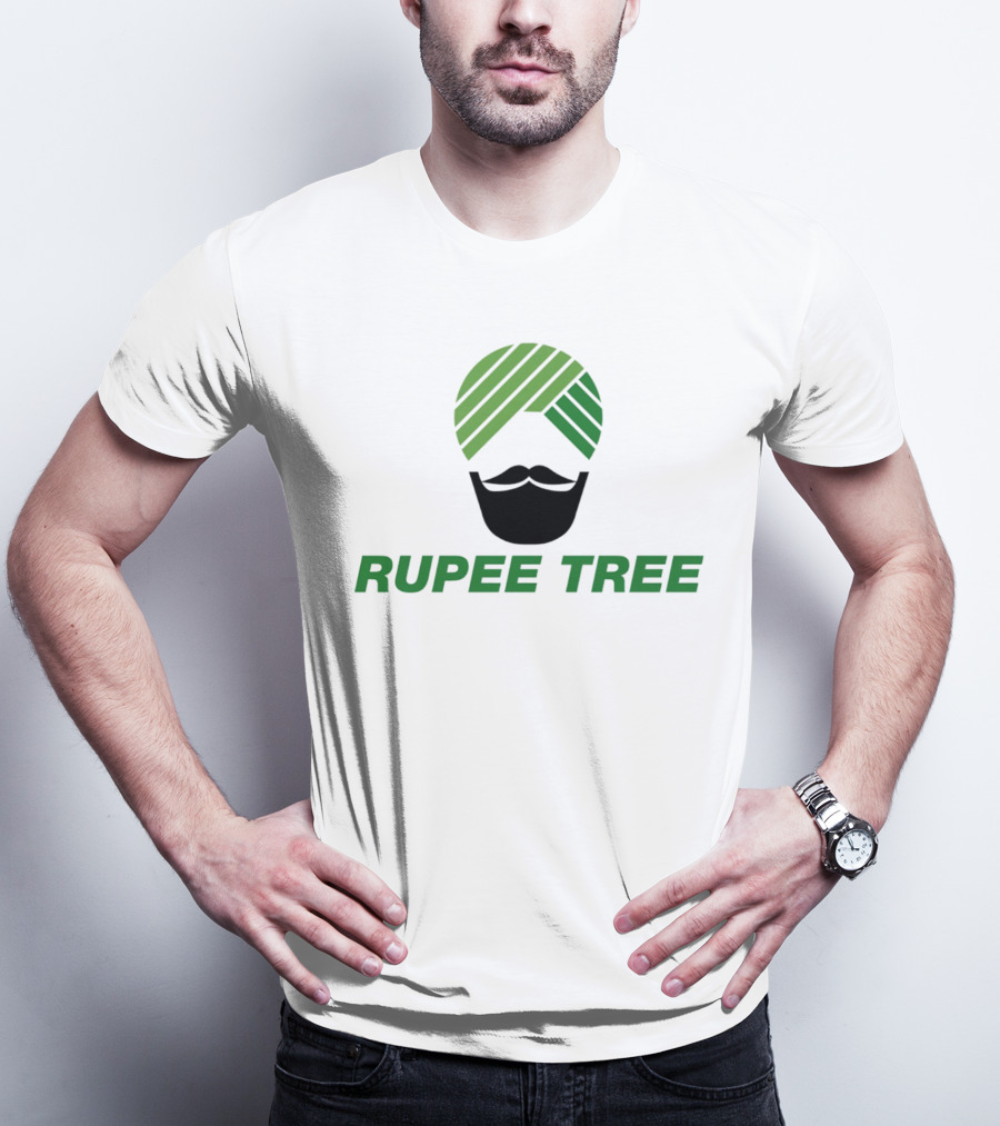 Rupee Tree Turban Beard Icon Indian T-Shirt