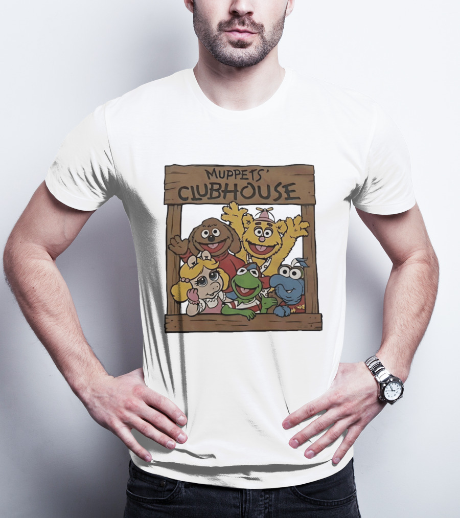 Muppets Clubhouse Characters Kermit Fozzie Gonzo Miss Piggy Rowlf T-Shirt