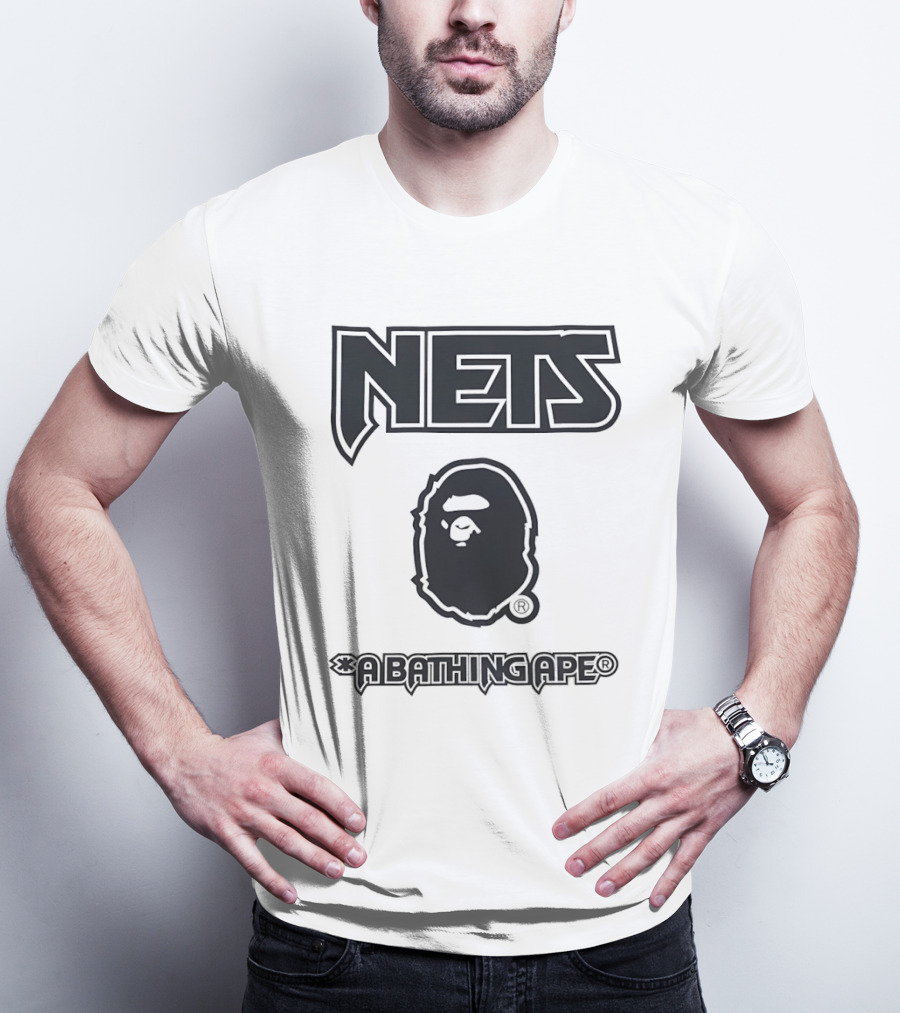 New Jersey Nets NBA A Bathing Ape Collaboration T-Shirt