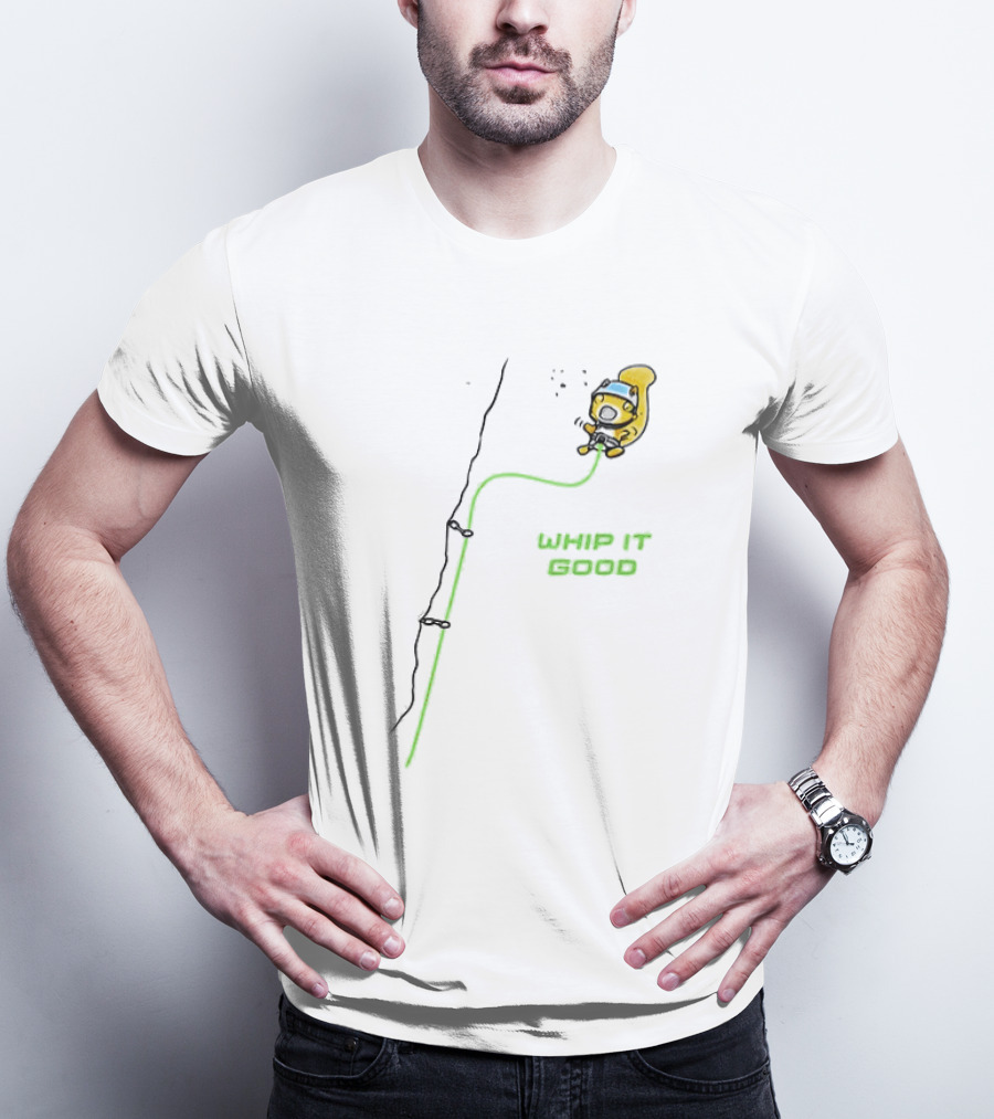 Whip It Good Rock Climbing Squirrel Adventure T-Shirt