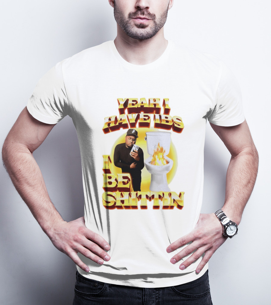 Yeah I Have IBS I Be Shittin 90s Bootleg Style With Fire Toilet And Phone Guy T-Shirt