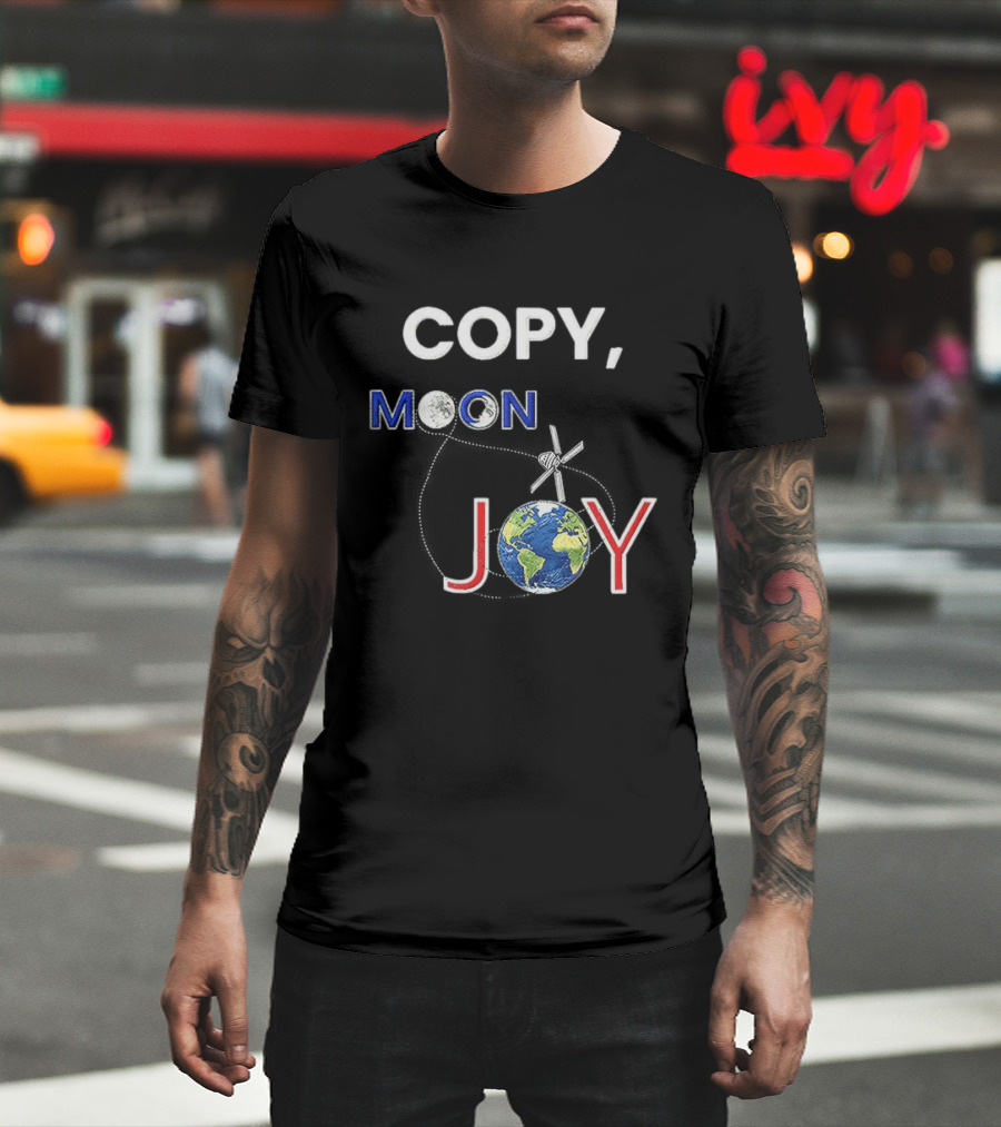 Copy Moon Joy Earth Astronaut Artemis II T-Shirt