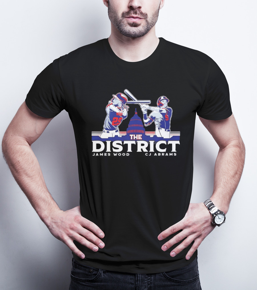 The District James Wood 29 CJ Abrams 5 Baseball Capitol Building T-Shirt