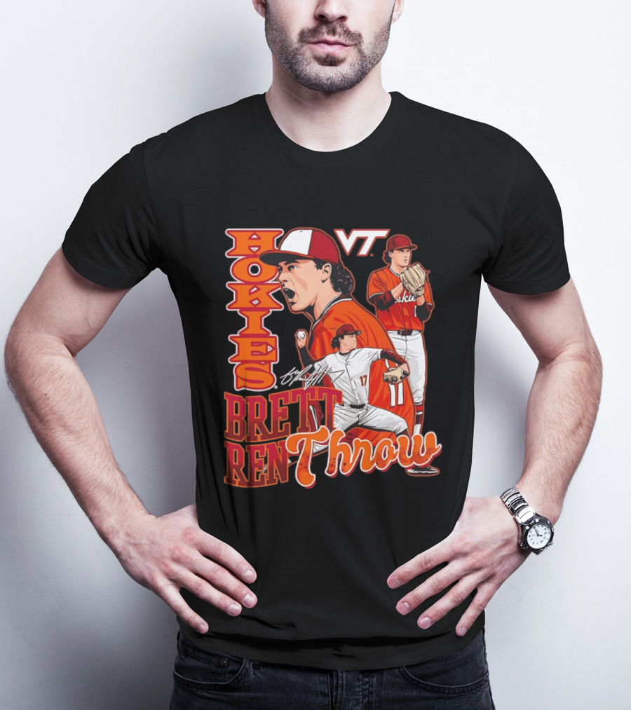 Hokies Brett Renfrow VT Baseball Brett Renthrow T-Shirt