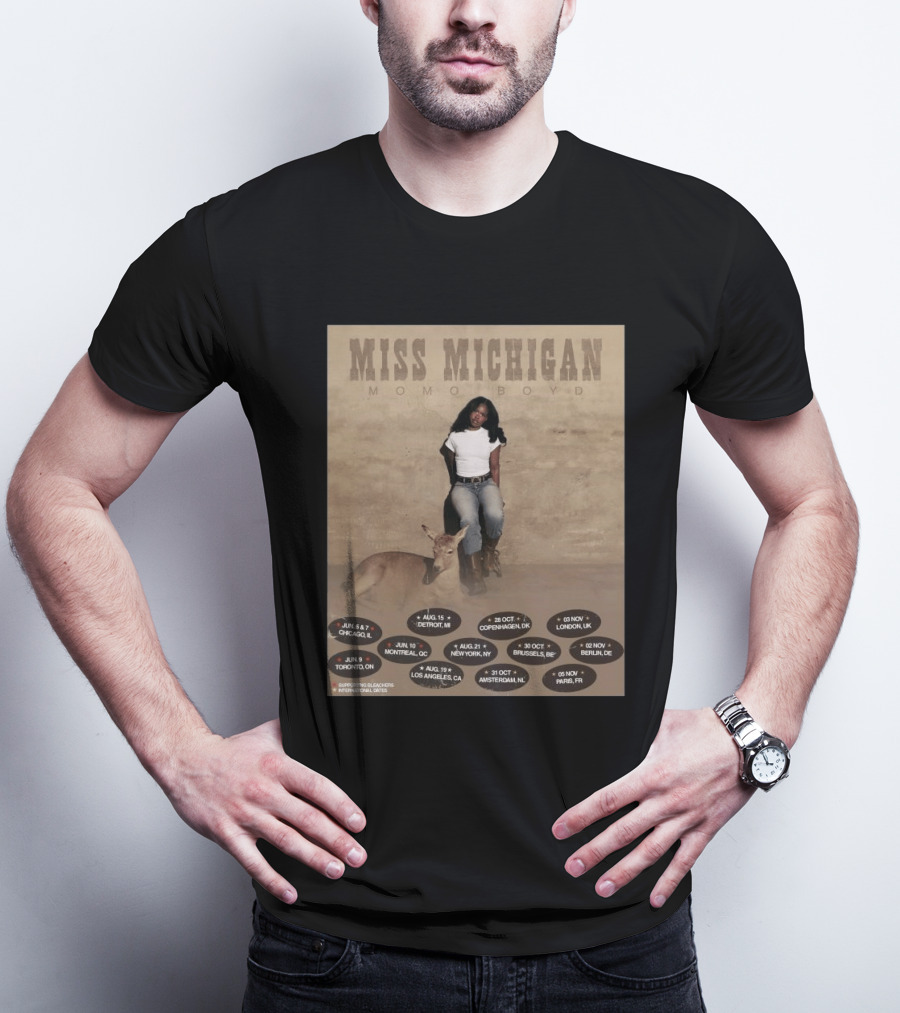 Miss Michigan Momo Boyd Tour 2026 Dates And Locations T-Shirt