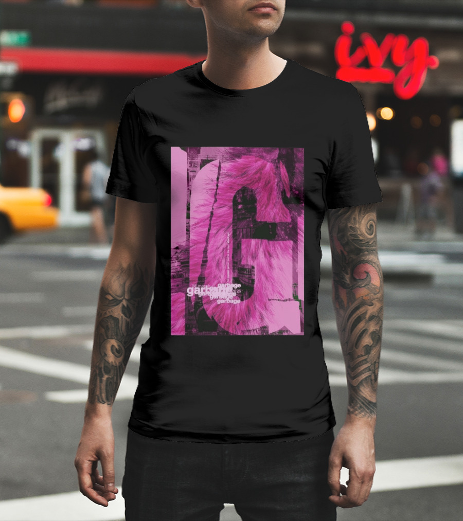 Garbage Royal Albert Hall April 2026 Tour Pink Fur T-Shirt