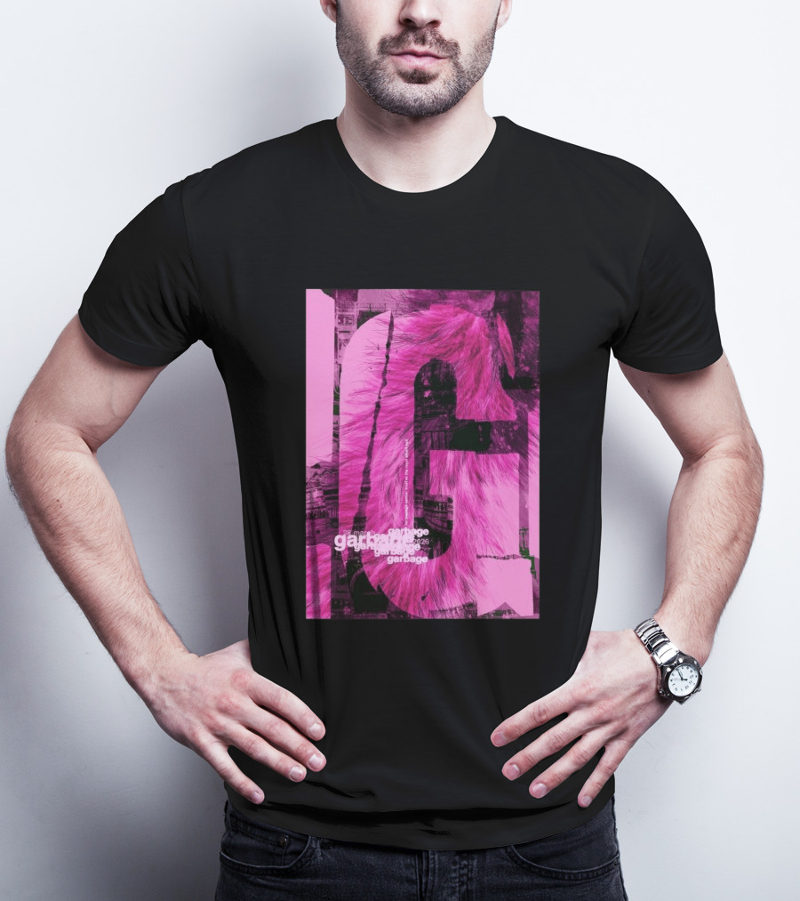 Garbage Royal Albert Hall April 2026 Tour Pink Fur T-Shirt