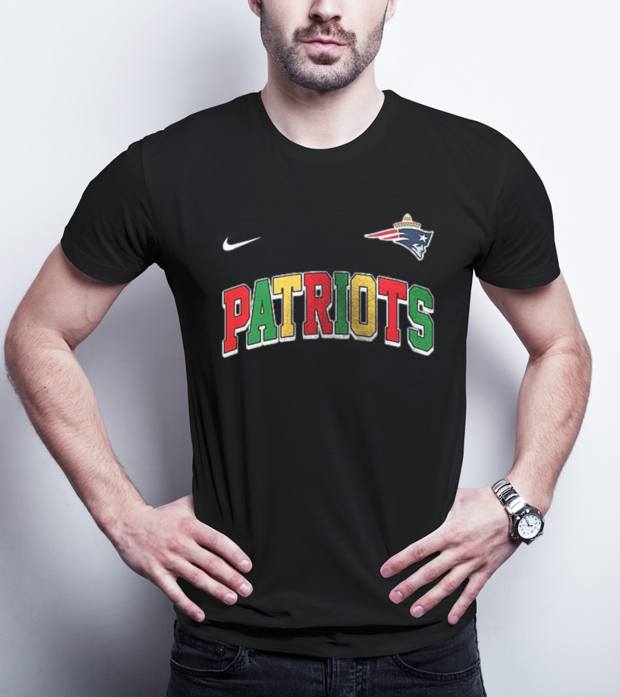 New England Patriots Cinco De Drinko Bitchachos Skeleton Nike T-Shirt