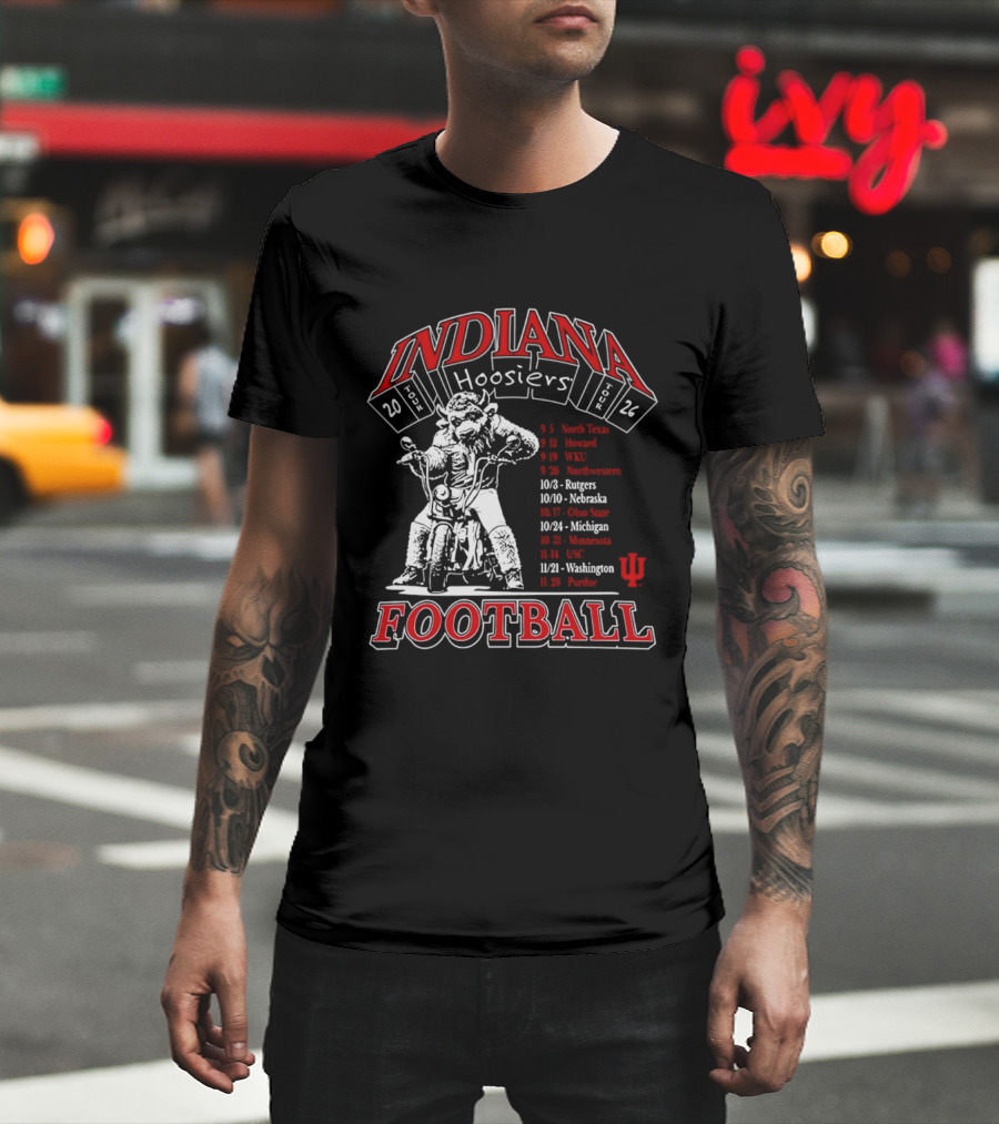 Indiana Hoosiers 2026 Football Schedule T-Shirt