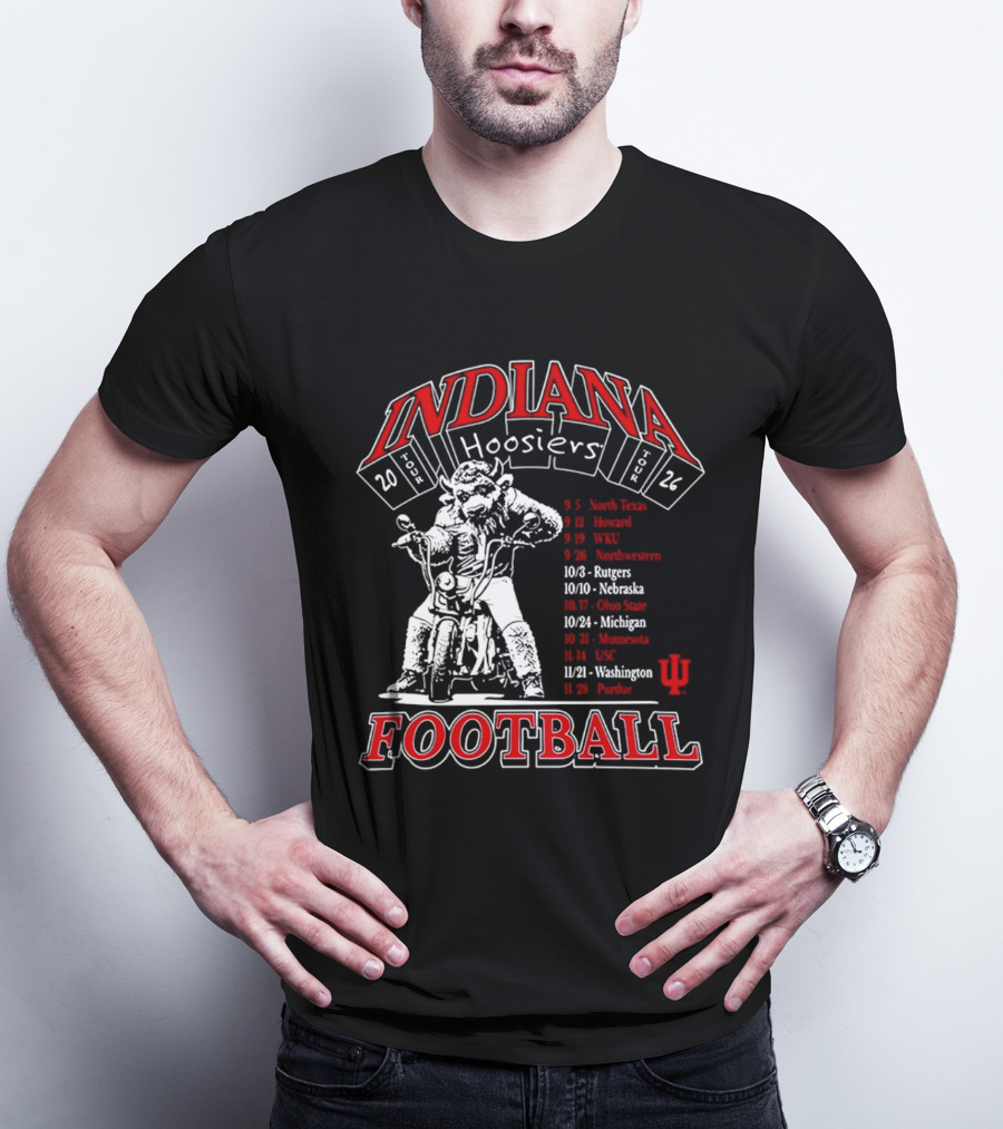 Indiana Hoosiers 2026 Football Schedule T-Shirt