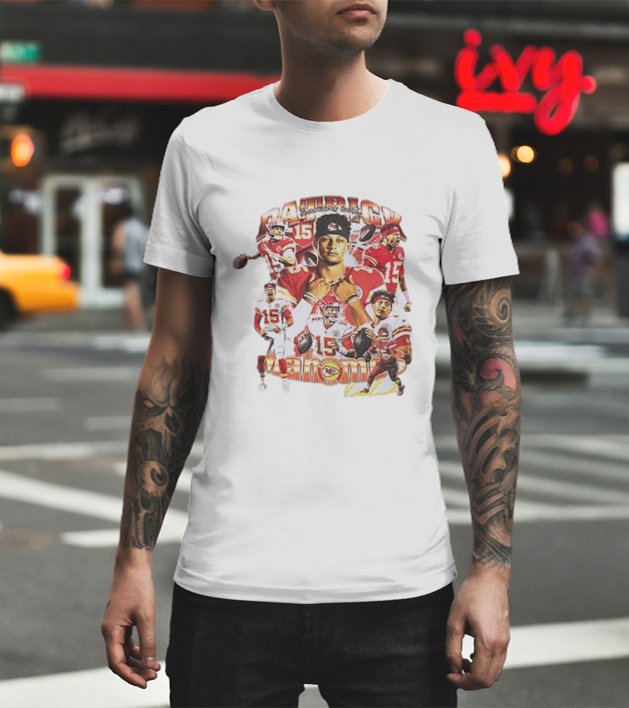 Kansas City Chiefs Patrick Mahome 15 Vintage Football Collection T-Shirt