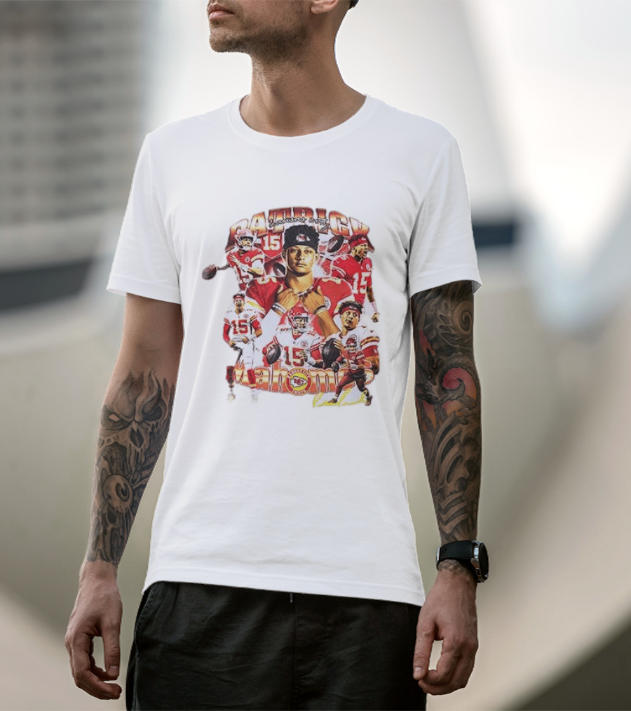 Kansas City Chiefs Patrick Mahome 15 Vintage Football Collection T-Shirt