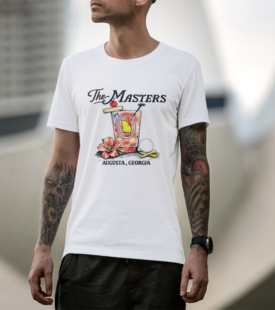 The Masters Tournament Augusta Georgia 2026 Cocktail Floral Map T-Shirt