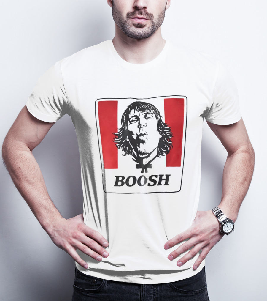 The Mighty Boosh Boosh Face Red Stripes T-Shirt