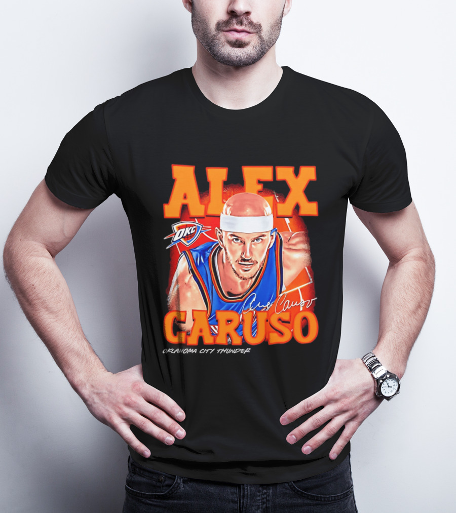 Alex Caruso Oklahoma City Thunder OKC Basketball Airbrush T-Shirt