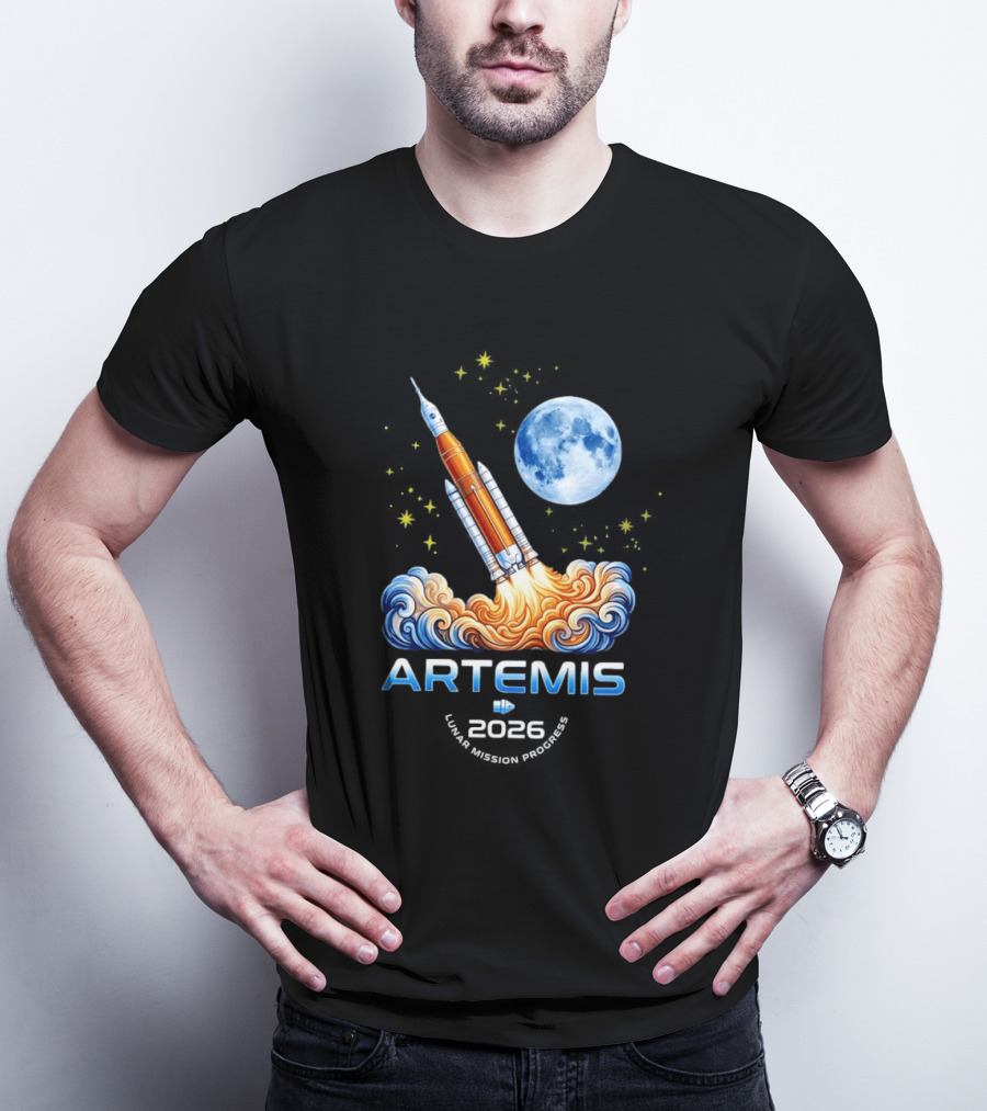 Artemis II 2026 NASA Moon Rocket Launch Space Program T-Shirt