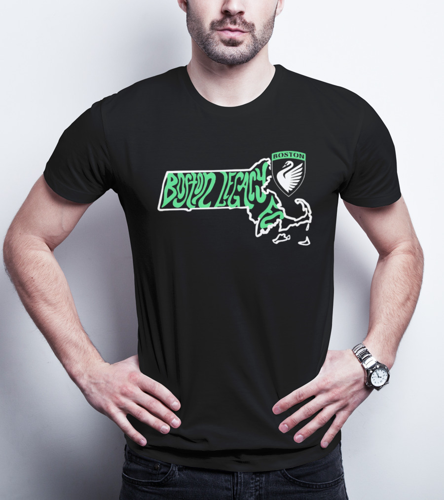 Boston Legacy FC Groovy Massachusetts Swan Crest T-Shirt