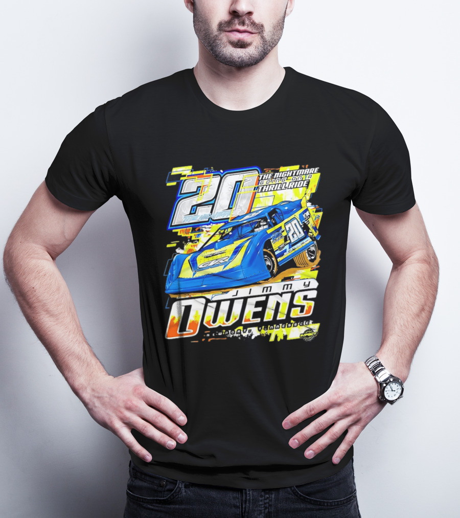 Jimmy Owens Racing 20 Nightmare Going On A Thrill Ride T-Shirt