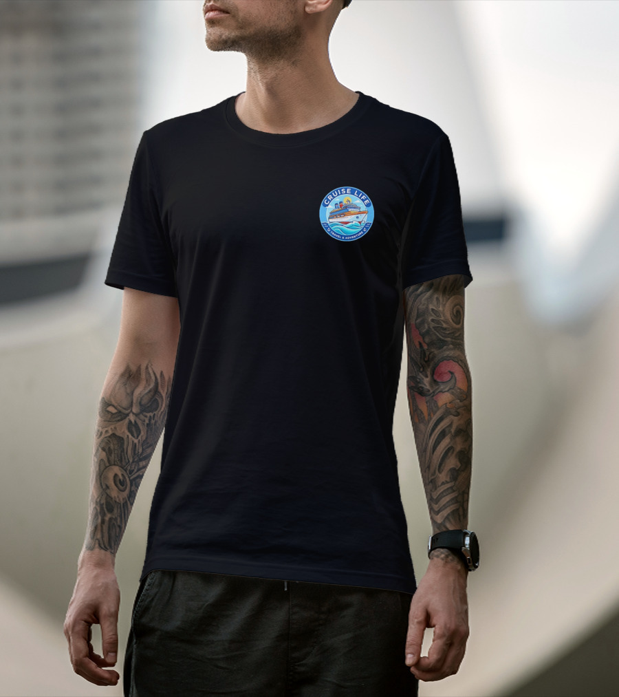 Cruise Life Travel Adventure Ocean Waves Ship T-Shirt