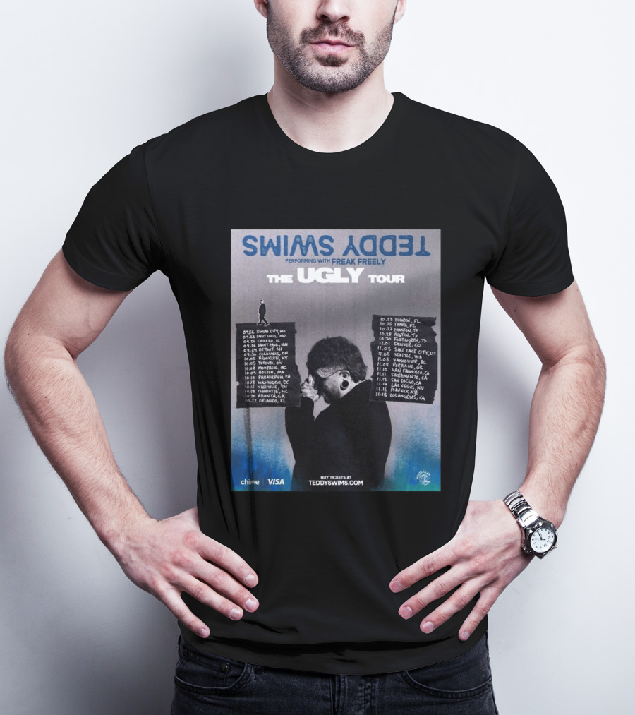 Teddy Swims The Ugly Tour 2026 Freak Freely Performance Schedule Tour Dates T-Shirt
