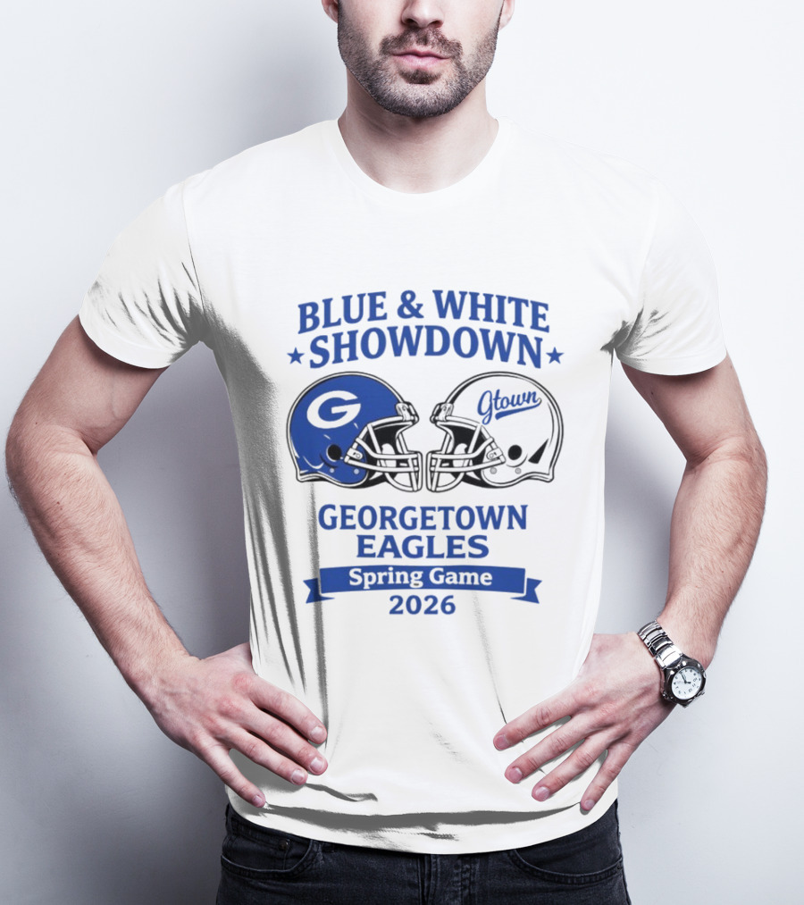 Blue And White Showdown Georgetown Eagles Spring Game 2026 T-Shirt