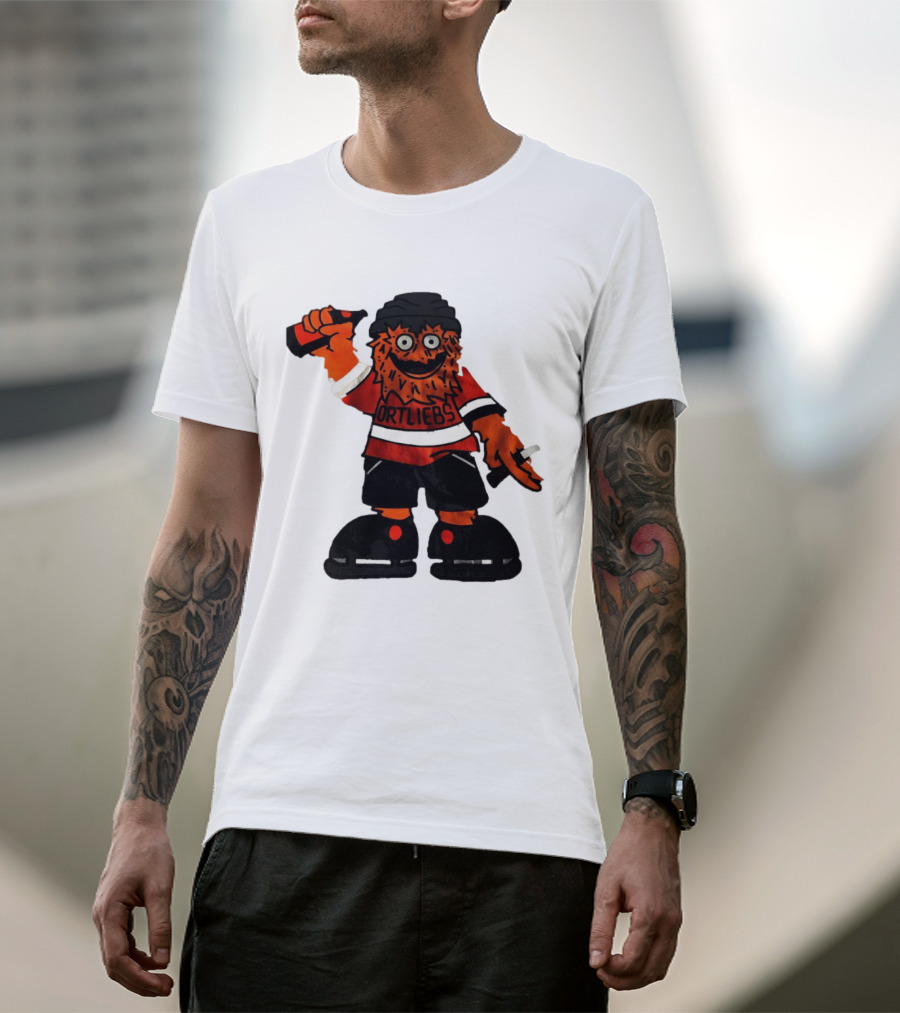 Gritty Philadelphia Flyers Hockey Club Ortliebs Mascot Pose T-Shirt