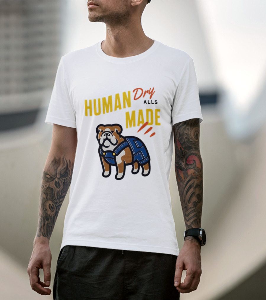 Human Made Dry Alls Bulldog In Overalls T-Shirt