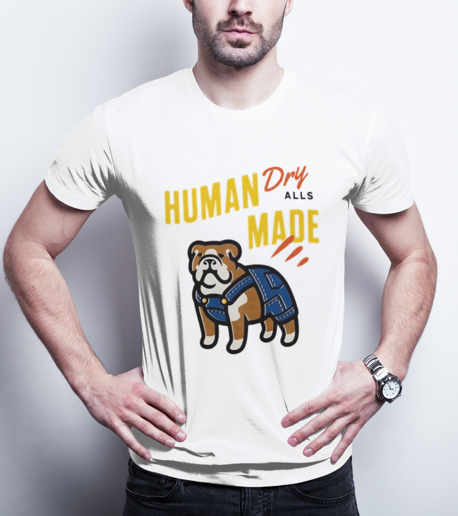 Human Made Dry Alls Bulldog In Overalls T-Shirt