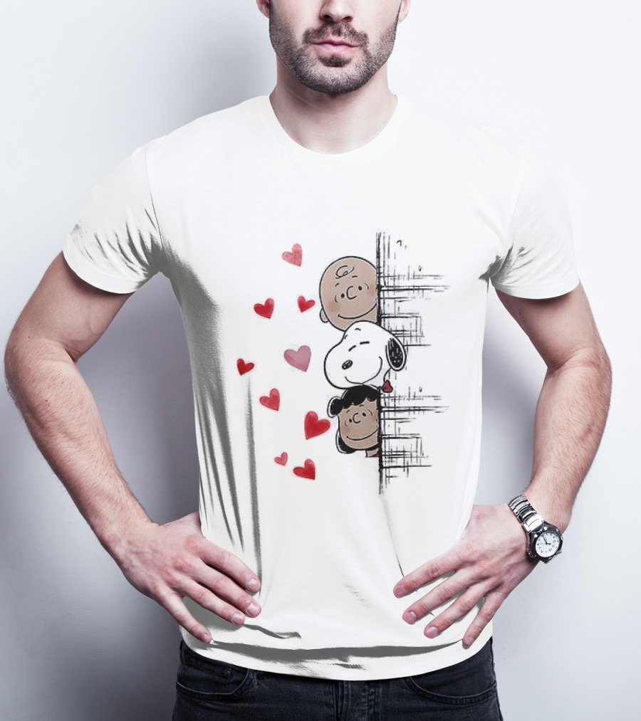 Snoopy Peanuts Friends Hearts Cuter Than Cupid Valentine's Day T-Shirt