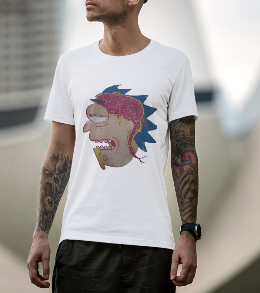 Morty Head Horror Brain Exposure Rick And Morty T-Shirt