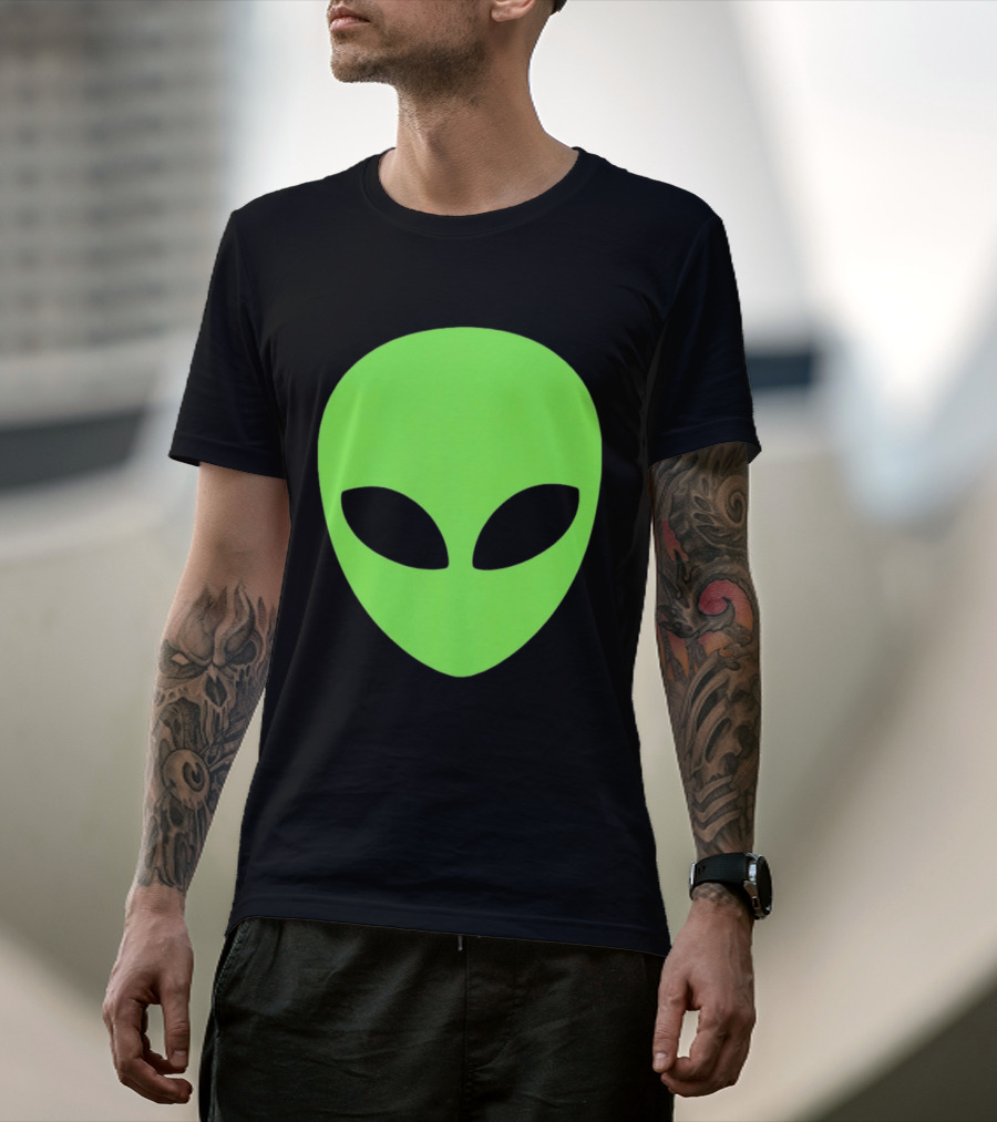 Alien Face 2026 Green Mask T-Shirt