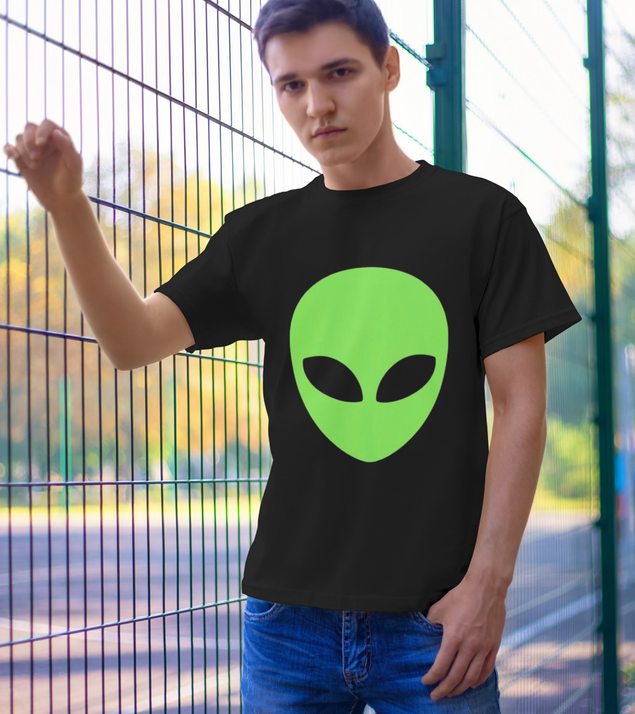 Alien Face 2026 Green Mask T-Shirt