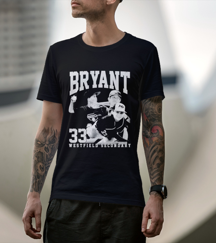Bryant 33 Westfield Secondary Baseball Player T-Shirt