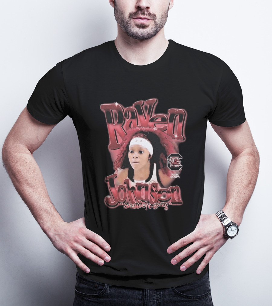 Raven Johnson Seatbelt Gang Playa Society USC Gamecocks T-Shirt