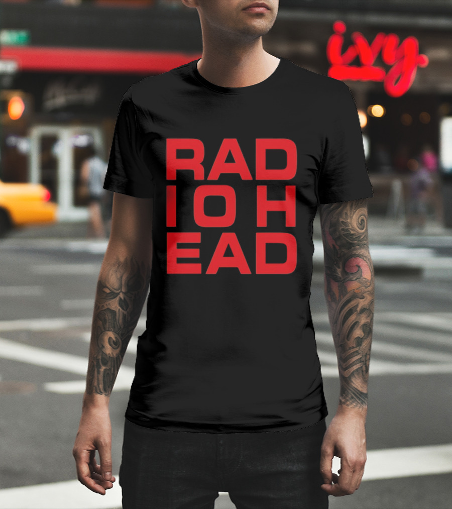 Radiohead BK 25 Bassic Red Text Block T-Shirt