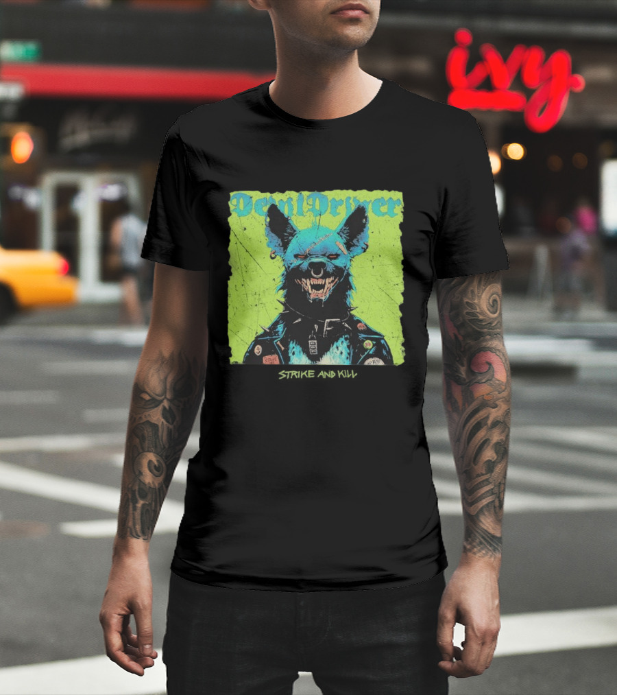 DevilDriver 2026 Strike And Kill Blue Canine With Punk Jacket T-Shirt
