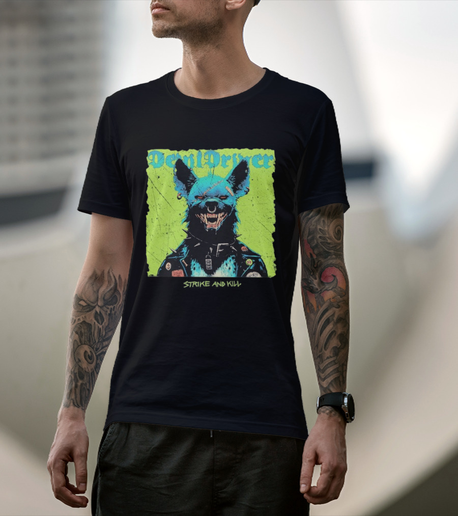 DevilDriver 2026 Strike And Kill Blue Canine With Punk Jacket T-Shirt