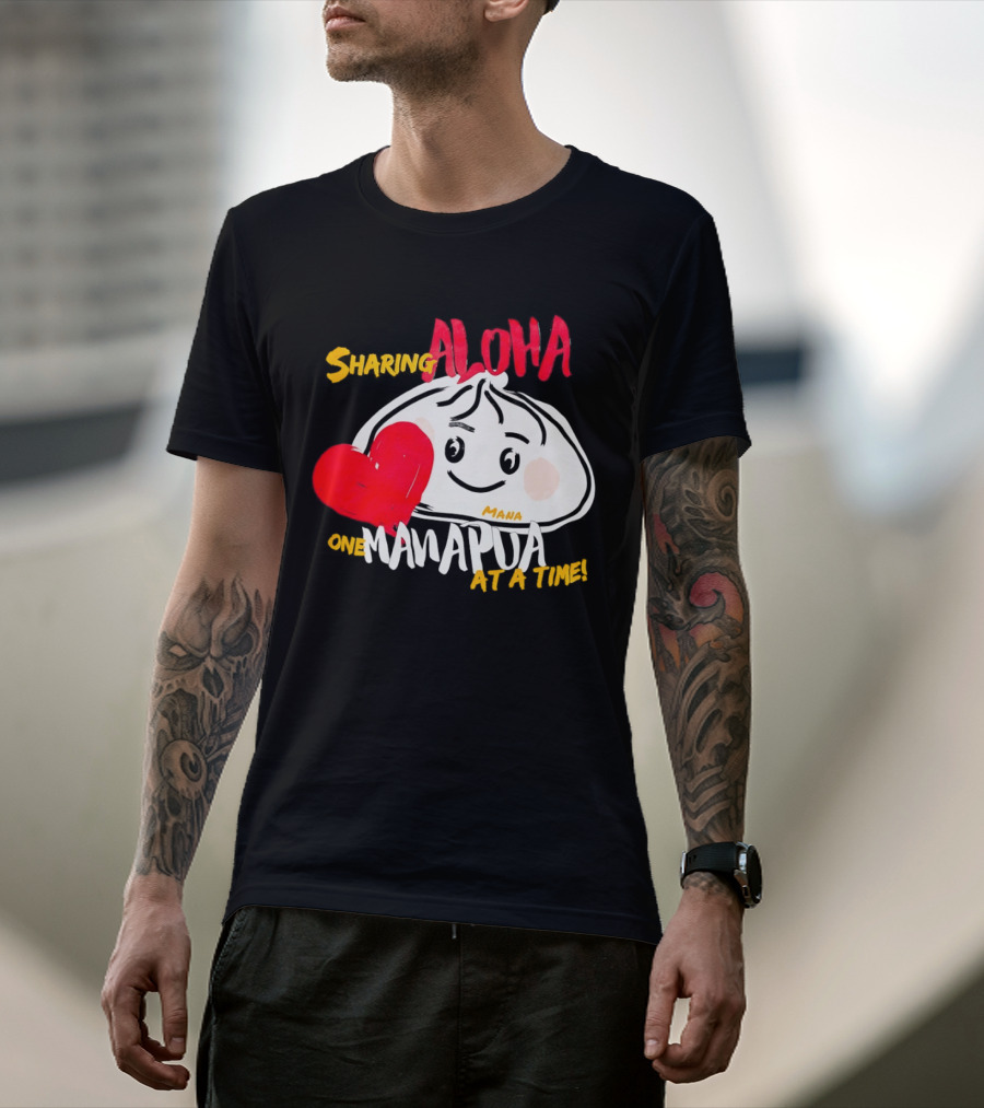 Sharing Aloha One Manapua At A Time Mana Heart T-Shirt