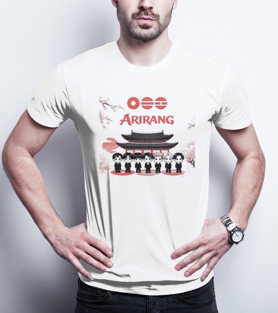 BTS Arirang World Tour 2026 Bangtan Idol Concert Palace Silhouette And Crowd T-Shirt